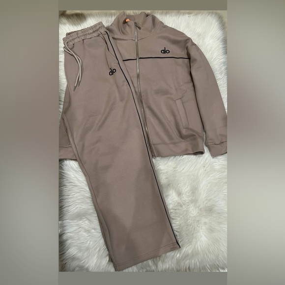 no brand | Other | Alo Brown Track Suit With Logo | Poshmark